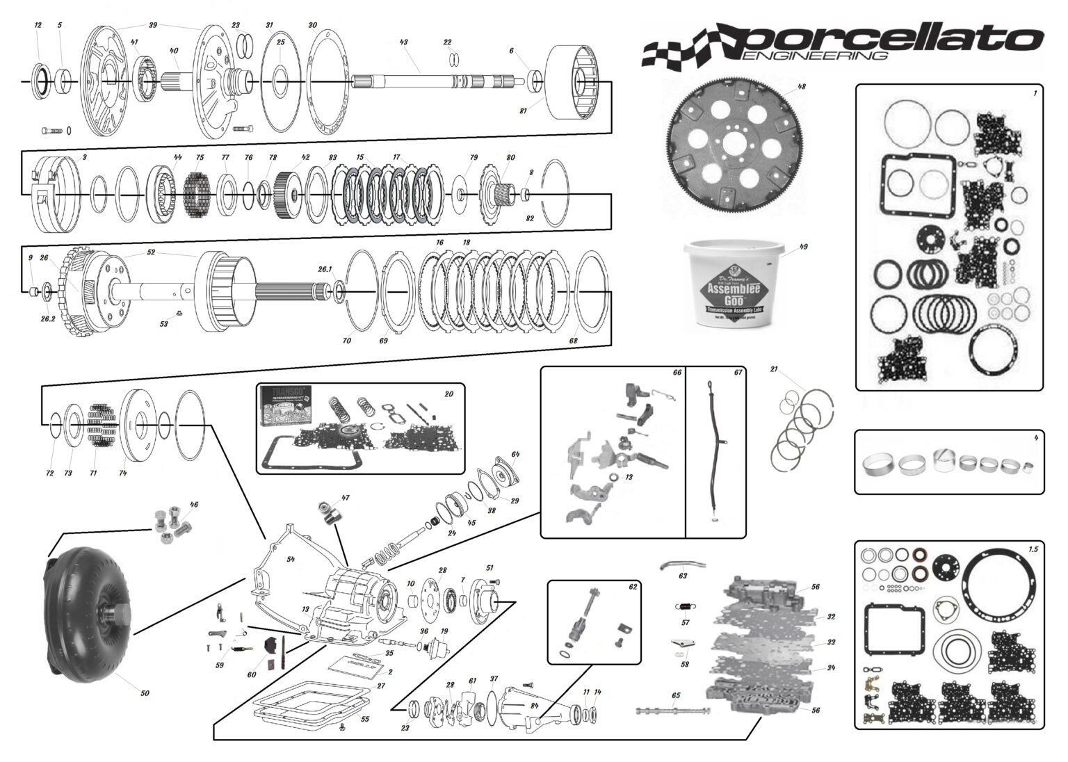 1962-1973 Powerglide Transmission Parts, Sales and Service